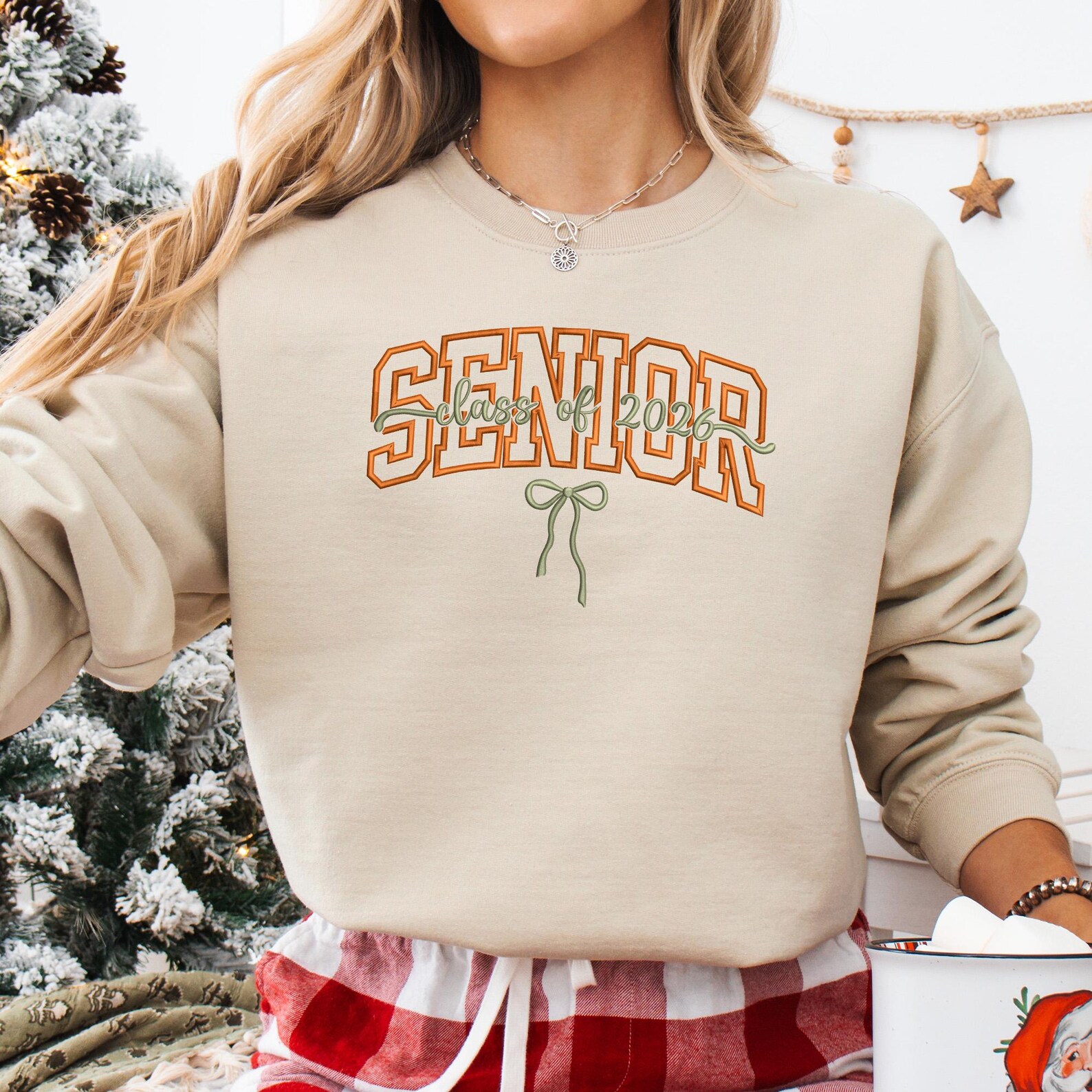 Custom Embroidered Senior Hoodie, Coquette Bow, Senior Team Shirt ...
