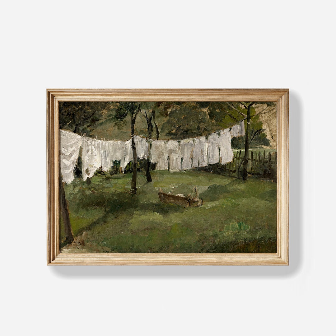 Laundry Room Art Farmhouse Laundry Painting Vintage - Etsy