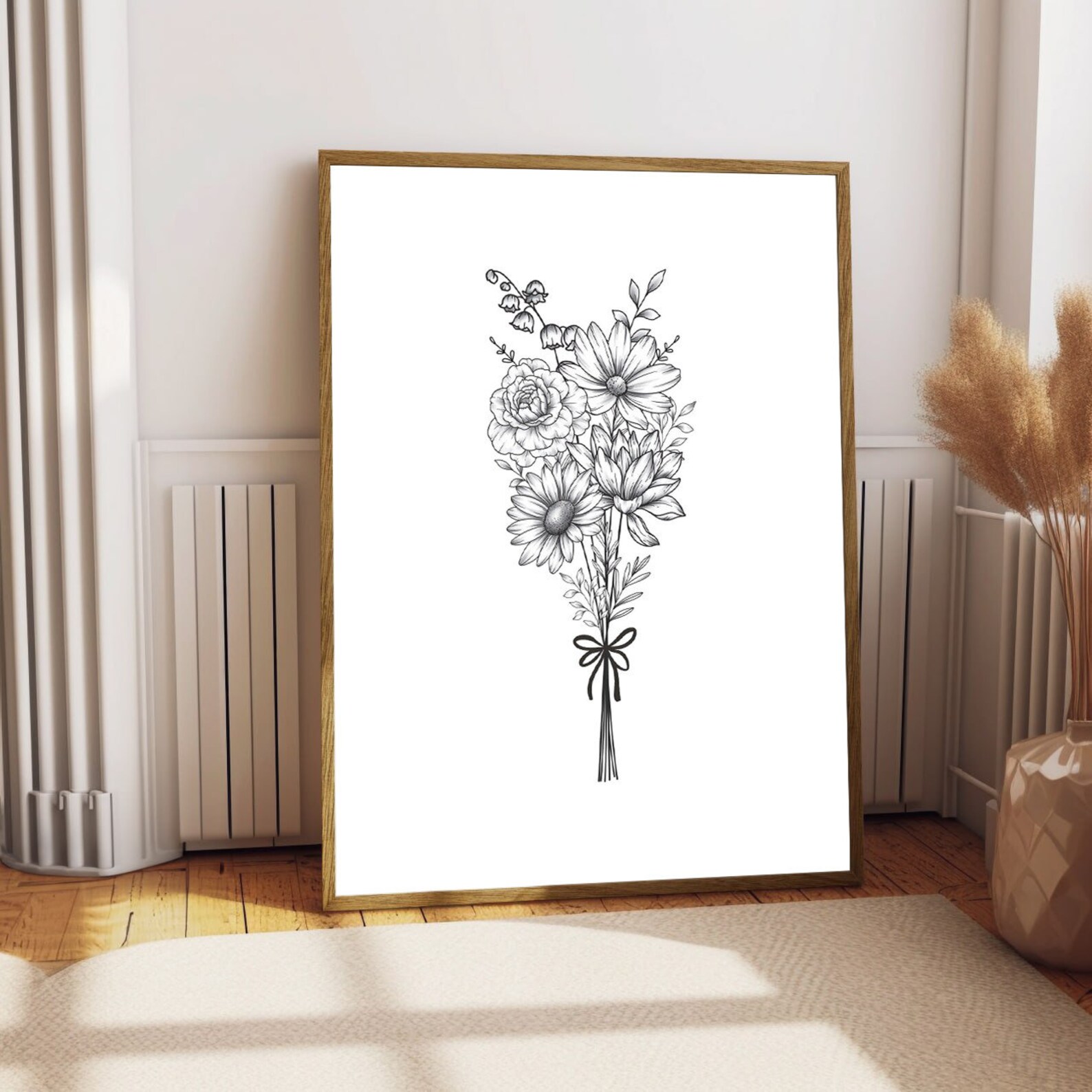 Custom Birth Flower Bouquet, Family Birth Month Tattoo Design, up to 15 ...