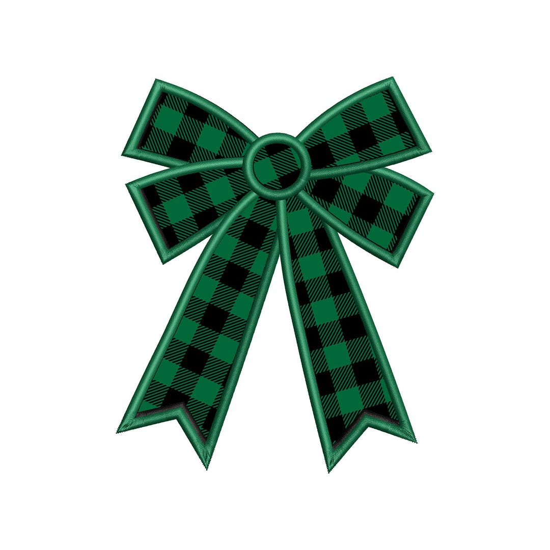 Side Bow Appliqué Embroidery Design, Christmas Bow Sweatshirt ...