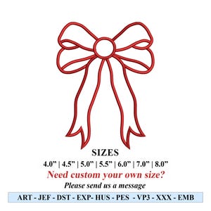 Side Bow Appliqué Embroidery Design, Christmas Side Bow Applique ...