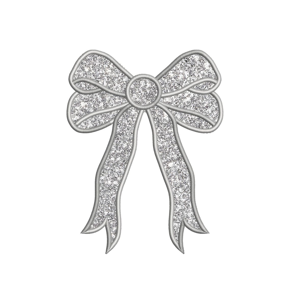 Side Bow Appliqué Sweatshirt Embroidery Design, Christmas Bow Machine ...