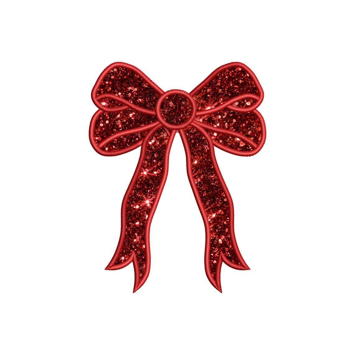 Side Bow Appliqué Sweatshirt Embroidery Design, Christmas Bow Machine ...