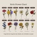 Birth Flower Family Bouquet, Birth Month Flower Art Custom, Hand Drawn ...