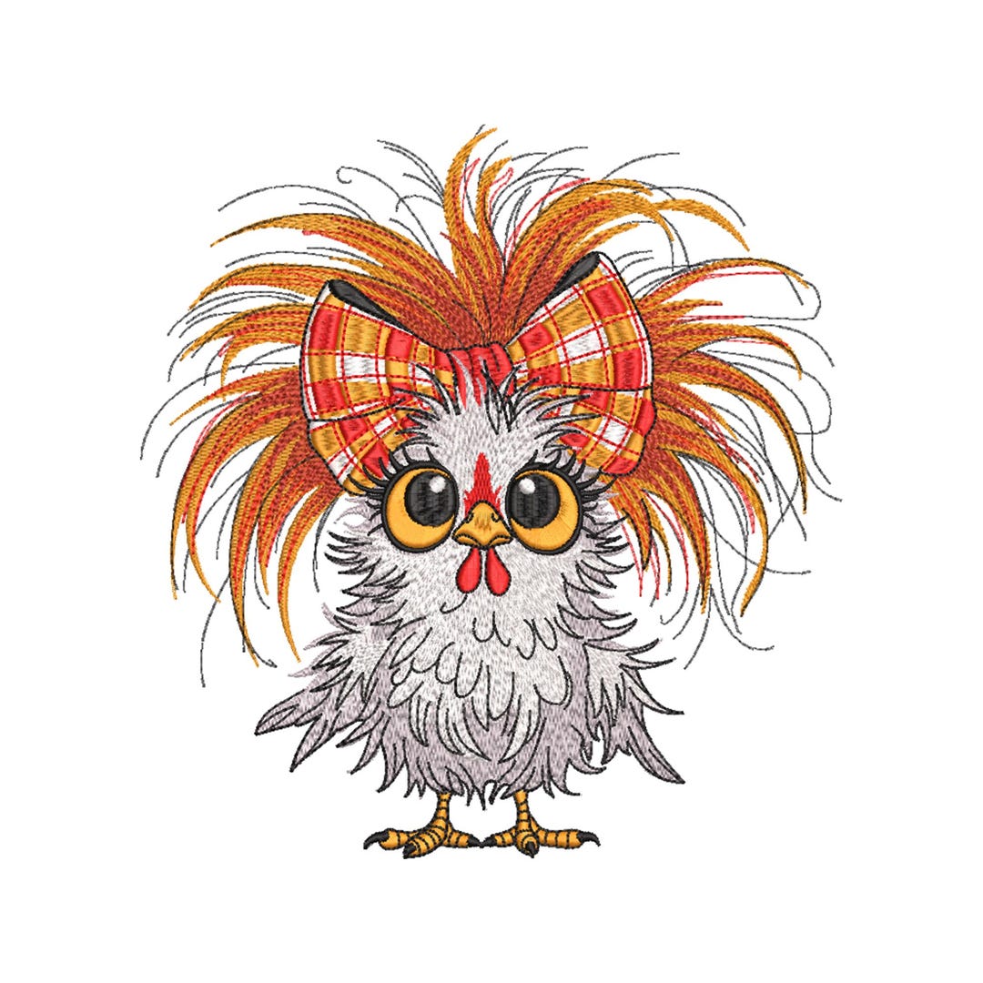 Funny Chicken Embroidery Design, Funny Halloween Chicken Machine ...