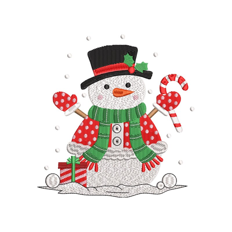 Snowman Embroidery - Etsy