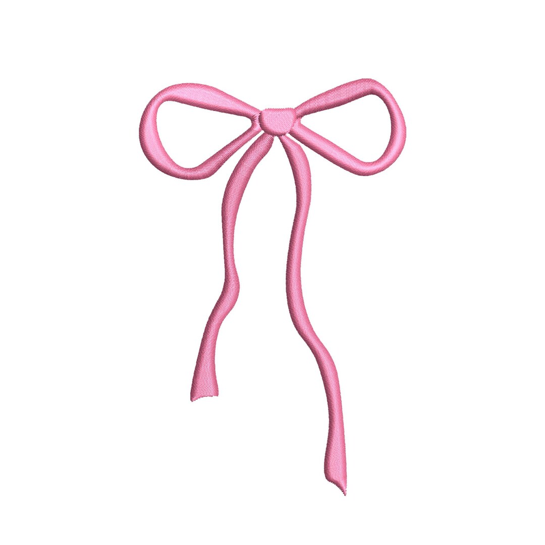 Mini Bow Embroidery Design, Mini Bow Machine Embroidery Design, Ribbon ...