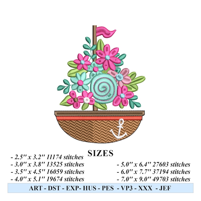 Summer Floral Embroidery Design Bundle, Cute Flamingo, Turtle ...