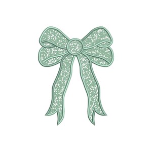 Side Bow Appliqué Embroidery Design, Christmas Side Bow Applique ...