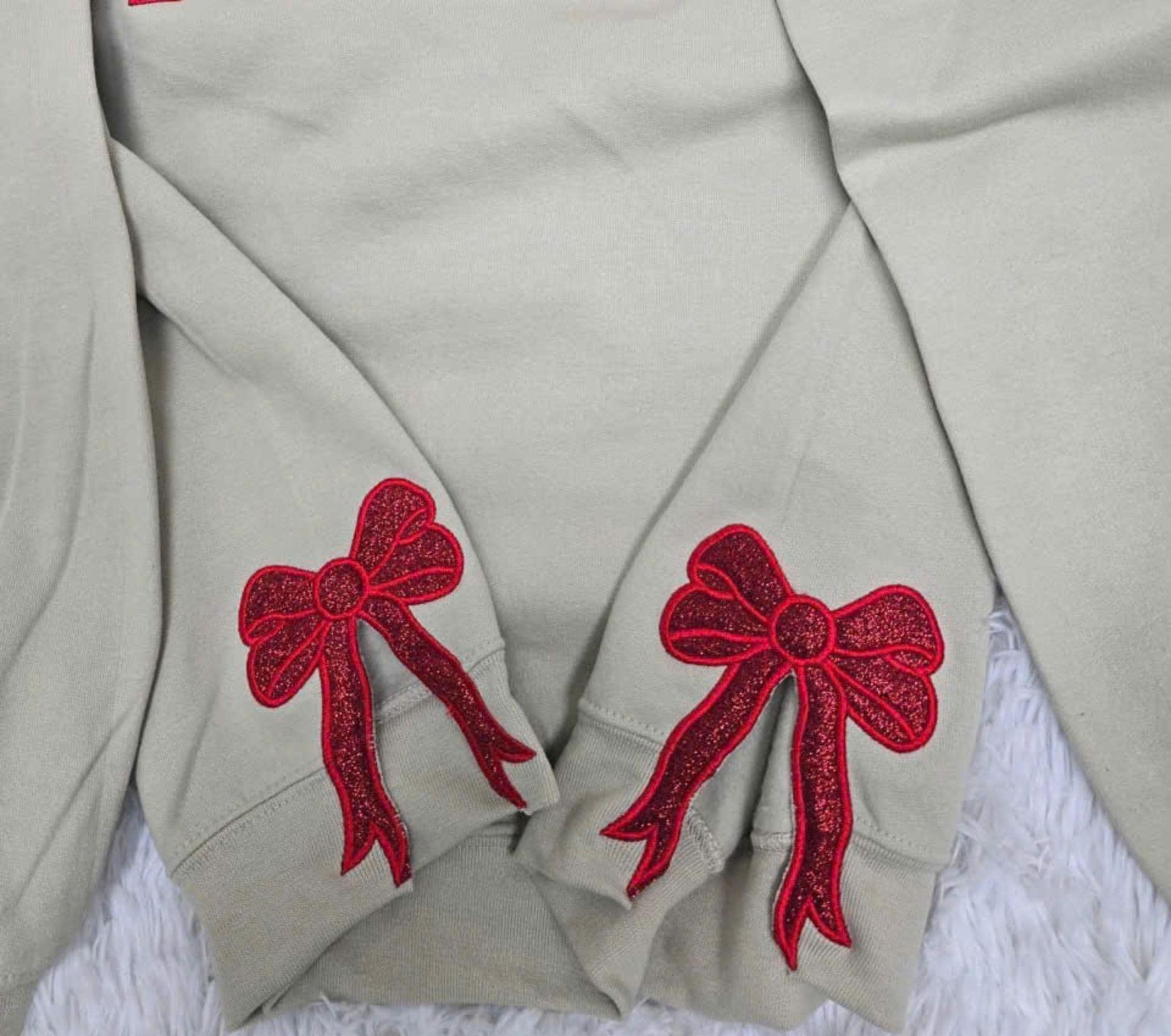 Side Bow Appliqué Embroidery Design, Christmas Side Bow Applique ...