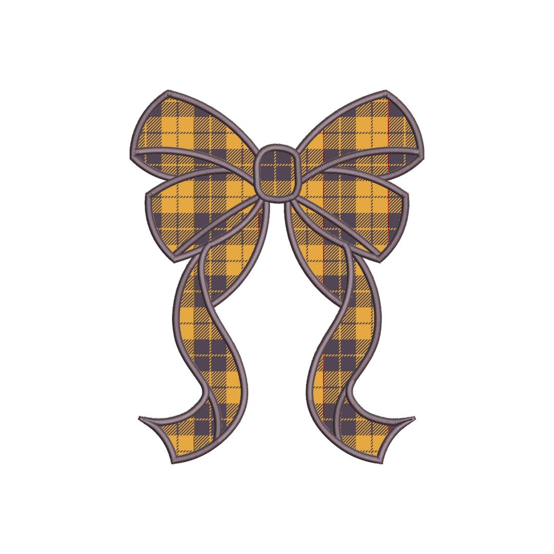 Side Bow Appliqué Sweatshirt Embroidery Design, Christmas Bow Applique ...