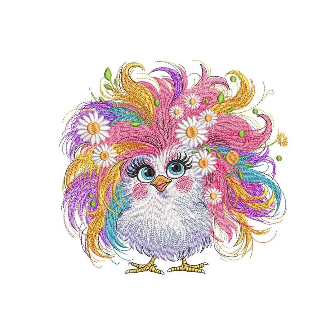 Funny Chicken Embroidery Design, Cute Chicken Machine Embroidery File ...