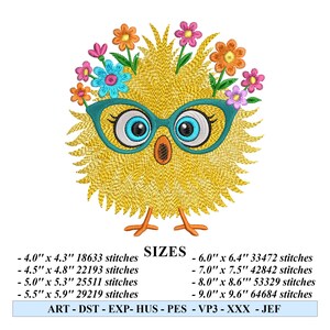 9 Funny Crazy Chicken Embroidery Design Bundle of 9 Floral Chicken ...
