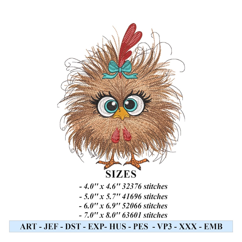 6 Funny Crazy Chicken Embroidery Design, Bundle Floral Chicken Machine ...