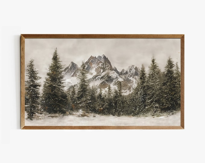 Winter Forest Print, Snowy Trees, Winter Wonderland Landscape ...