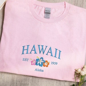 Embroidered Hawaii Aloha State Sweatshirt, Aloha Hawaii Unisex Tshirt ...