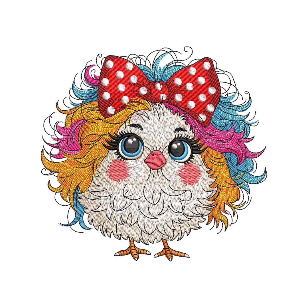 Funny Crazy Chicken Embroidery Design, Cute Chicken Machine Embroidery ...