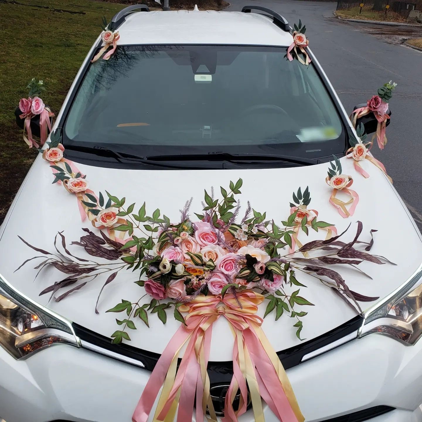 Luxury Wedding Flower Car Decoration Arrangement - Etsy