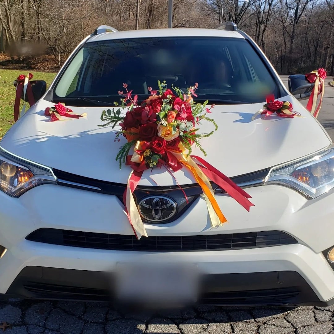 Luxury Wedding Flower Car Decoration Arrangement - Etsy
