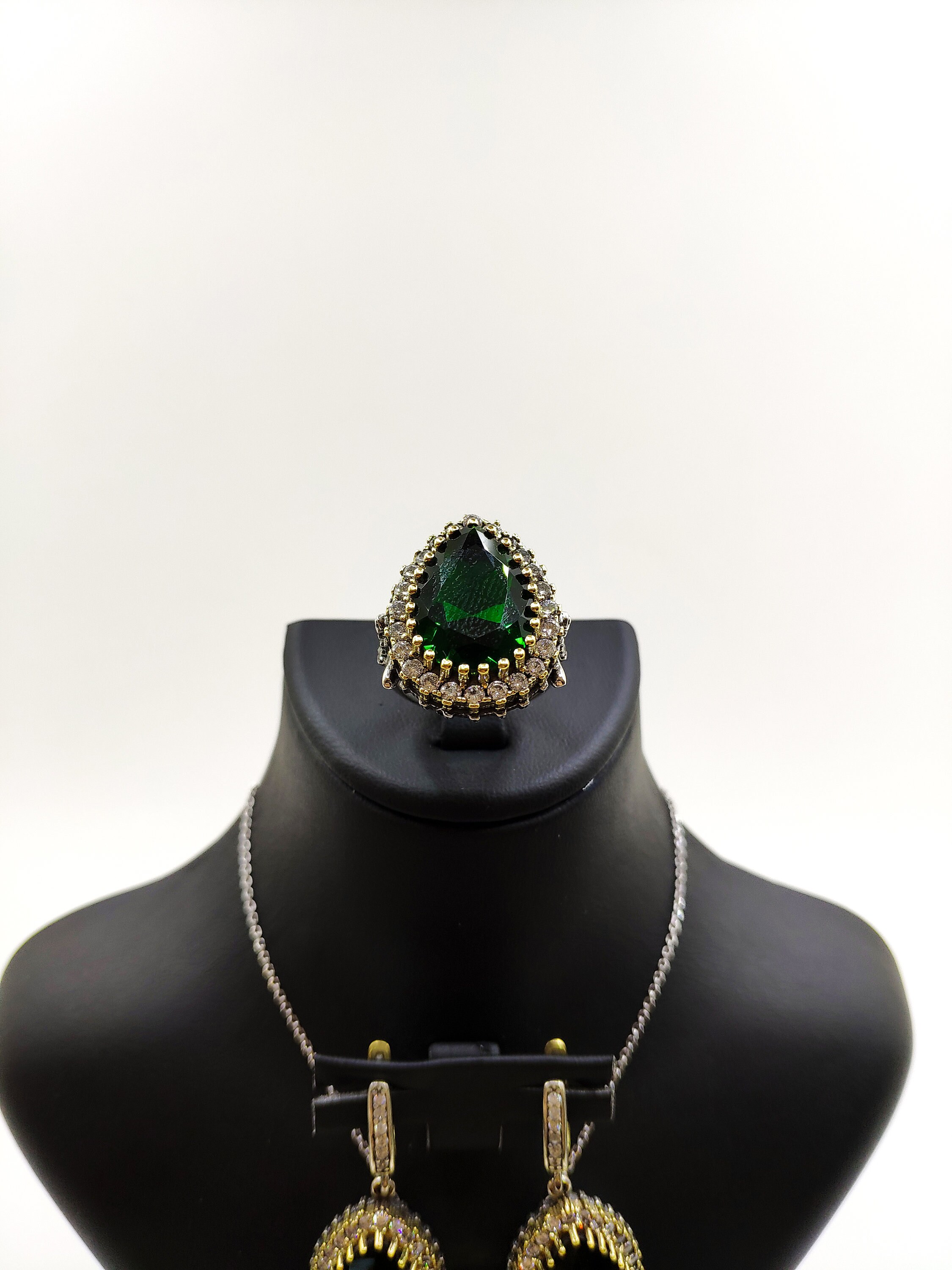 Hurrem Sultan Jewelry Set | Emerald Jewelry | Sterling Silver | Ring ...