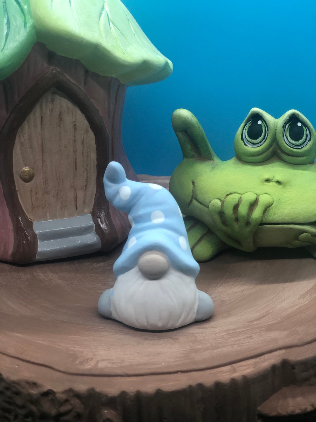 Blue Dotted Modern Gnome,garden Gnome,custom Gnome,outdoor Indoor ...