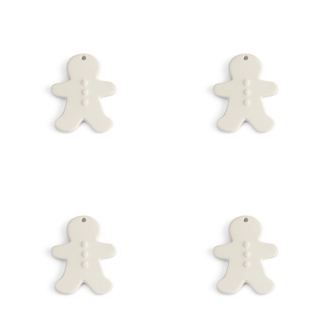 Lovable Gingerbread Man Ornament - One, Set of 2 or 4 - Paint Your Own ...