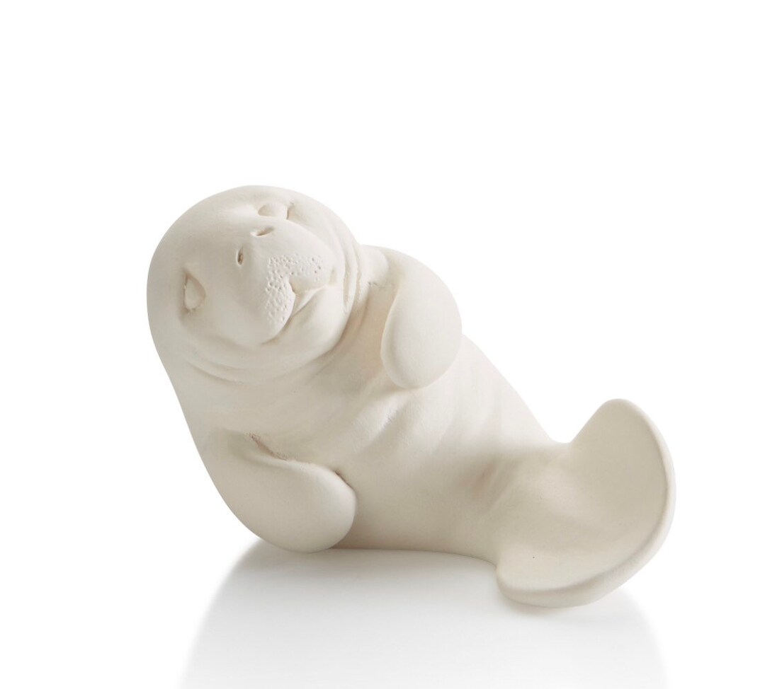 The Lovable Manatee - Paint Your Own Adorable Ceramic Keepsake - Etsy