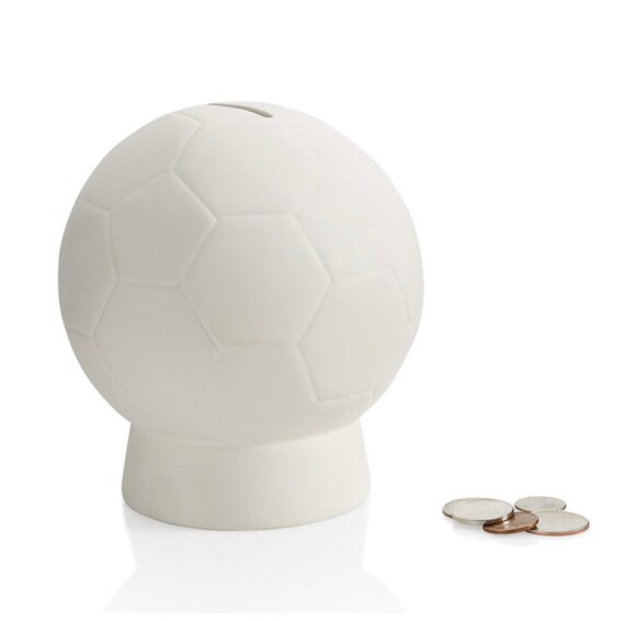 Soccer ball bank Paint Your Own Ceramic Keepsake | Etsy