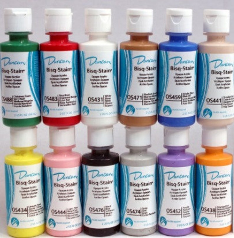 OS431-2 White-2oz-duncan Bisq-stain No Fire Pottery Paint 2 | Etsy