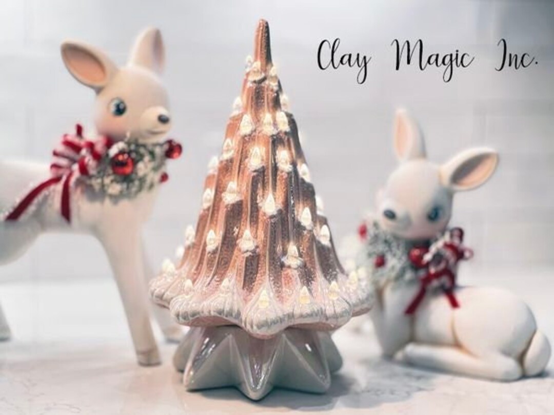 14" Ice Christmas Tree - Includes Base, Light Kit and Pin Lights ...