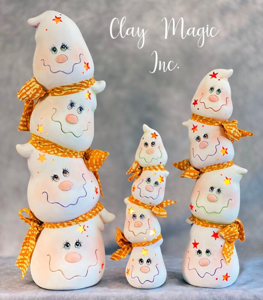 NEW ARRIVAL 3170 Med. Ghost Head Stack 14"t X 4.5"w Paint Your Own ...