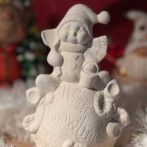 NEW ARRIVAL 2570 “it’s Snowtime” Snowman 8.75”T- Paint Your Own ...