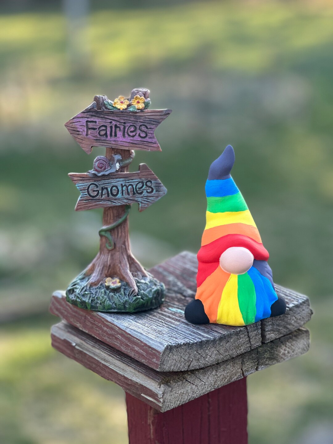 Rainbow Modern Gnome, Gnome, Garden Gnome,custom Gnome,outdoor or ...