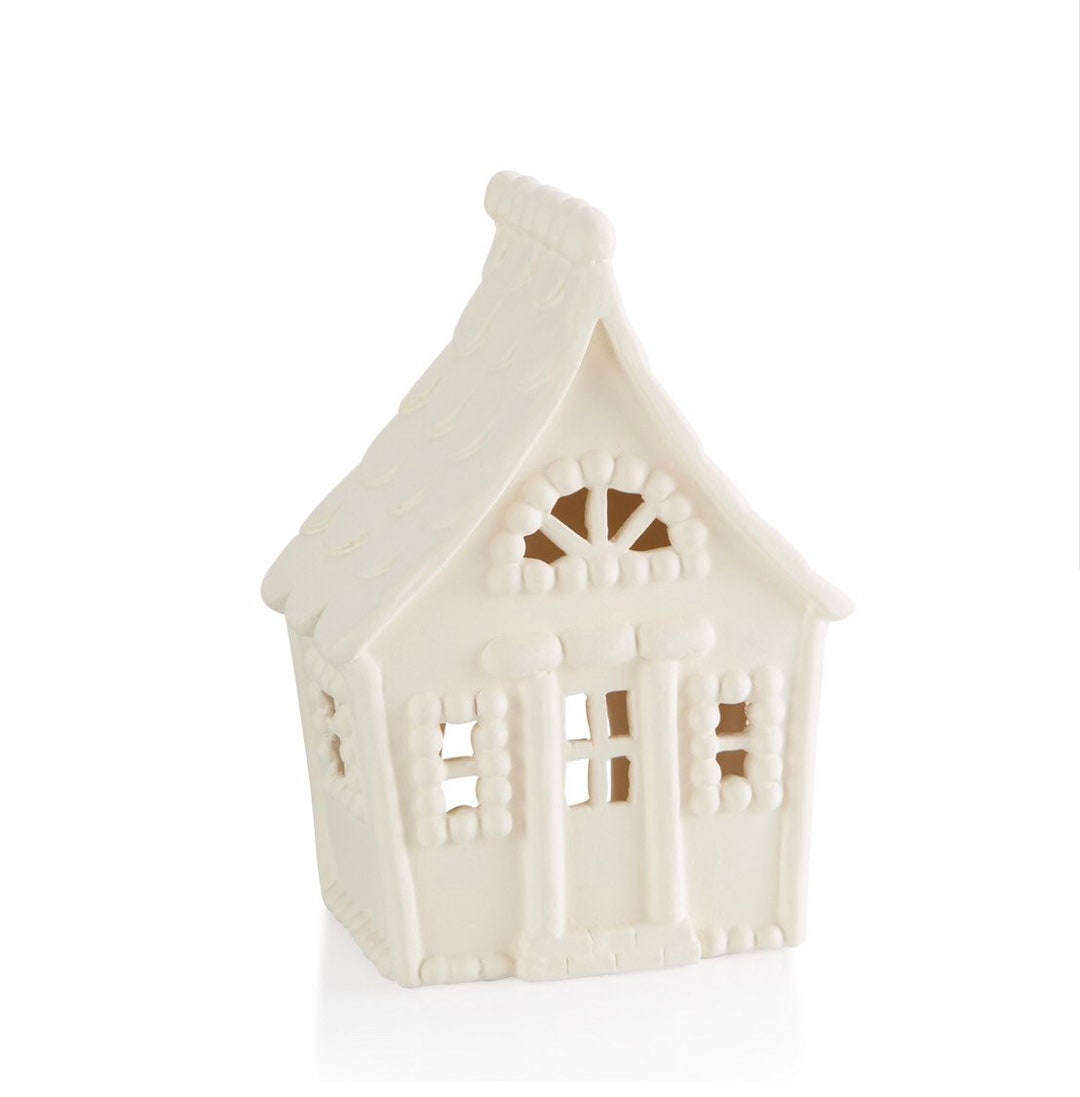The Lovable Gingerbread House Lantern - Paint Your Own Adorable Ceramic ...