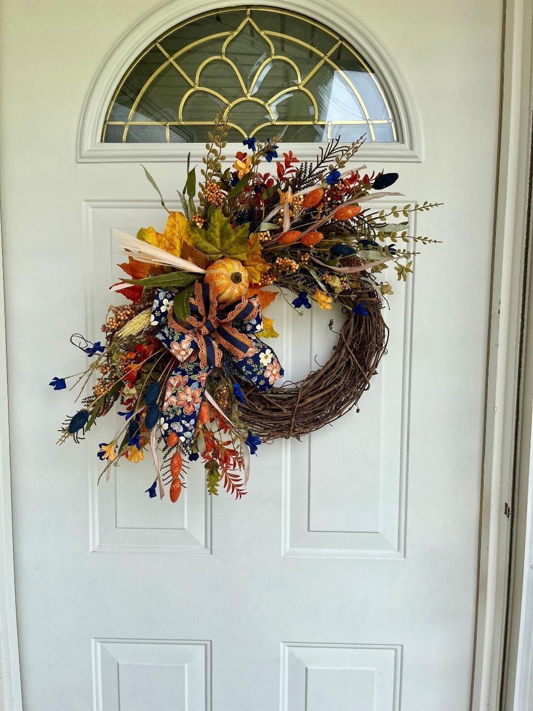 Autumn Door Wreath, Fall Wreath for Front Door, Fall Door Decoration ...
