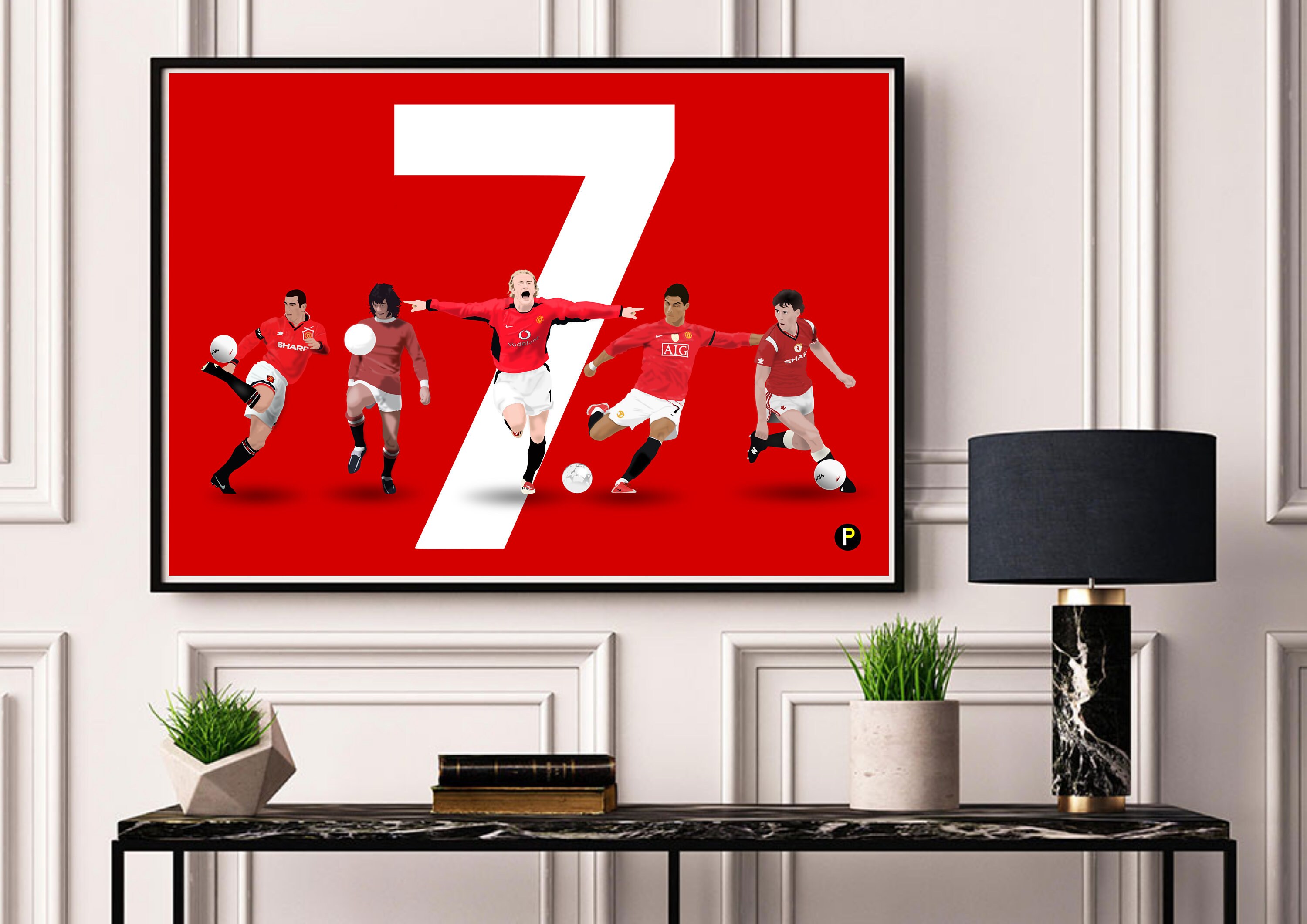 Manchester United Number 7s print | Etsy