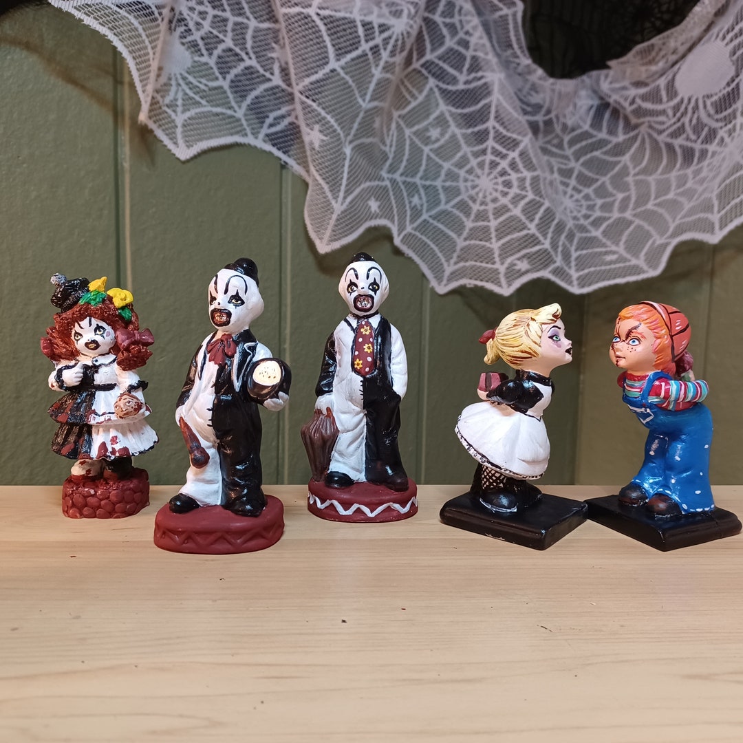 Ceramic Painted Art the Clown the Terrifier Figurines Glass Handpainted ...