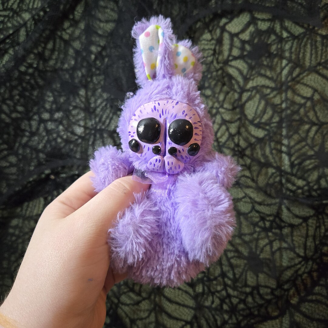 Purple Spider Face Bunny Clayfaced Teddy Bear Stuffed Animal - Etsy