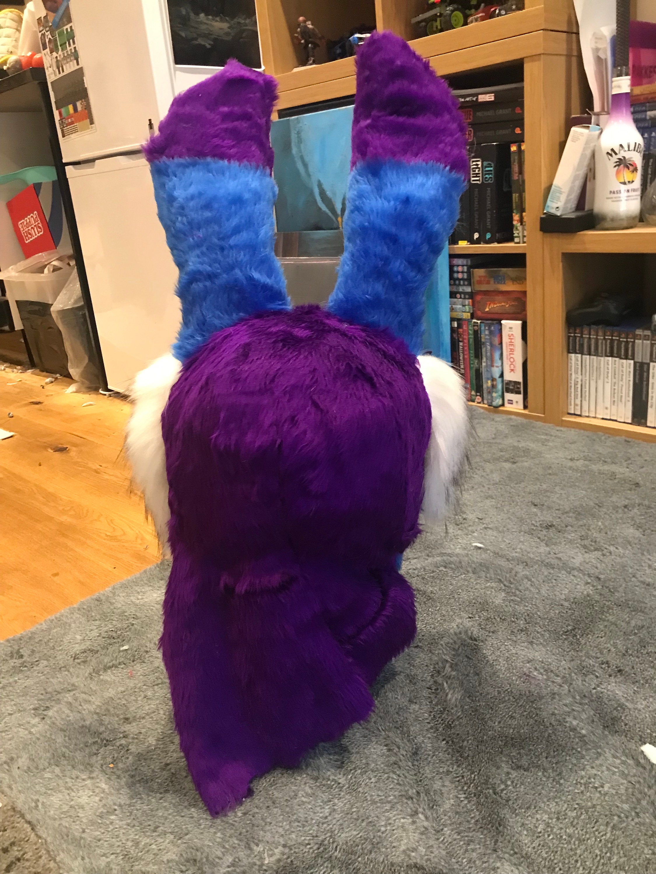 Rainbow Bunny Premade Fursuit Head - Etsy Denmark