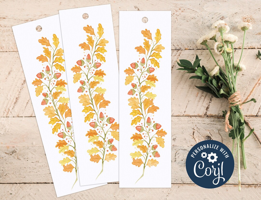 Printable Book Marker. Editable Template - Etsy