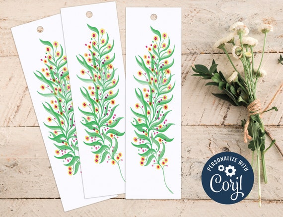 Printable Book Marker. Editable Template | Etsy