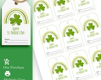 Shamrock Gift Tag | Etsy