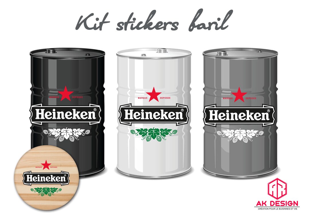 HEINEKEN / STICKERS for Heineken Barrel/ STICKERS Heineken - Etsy