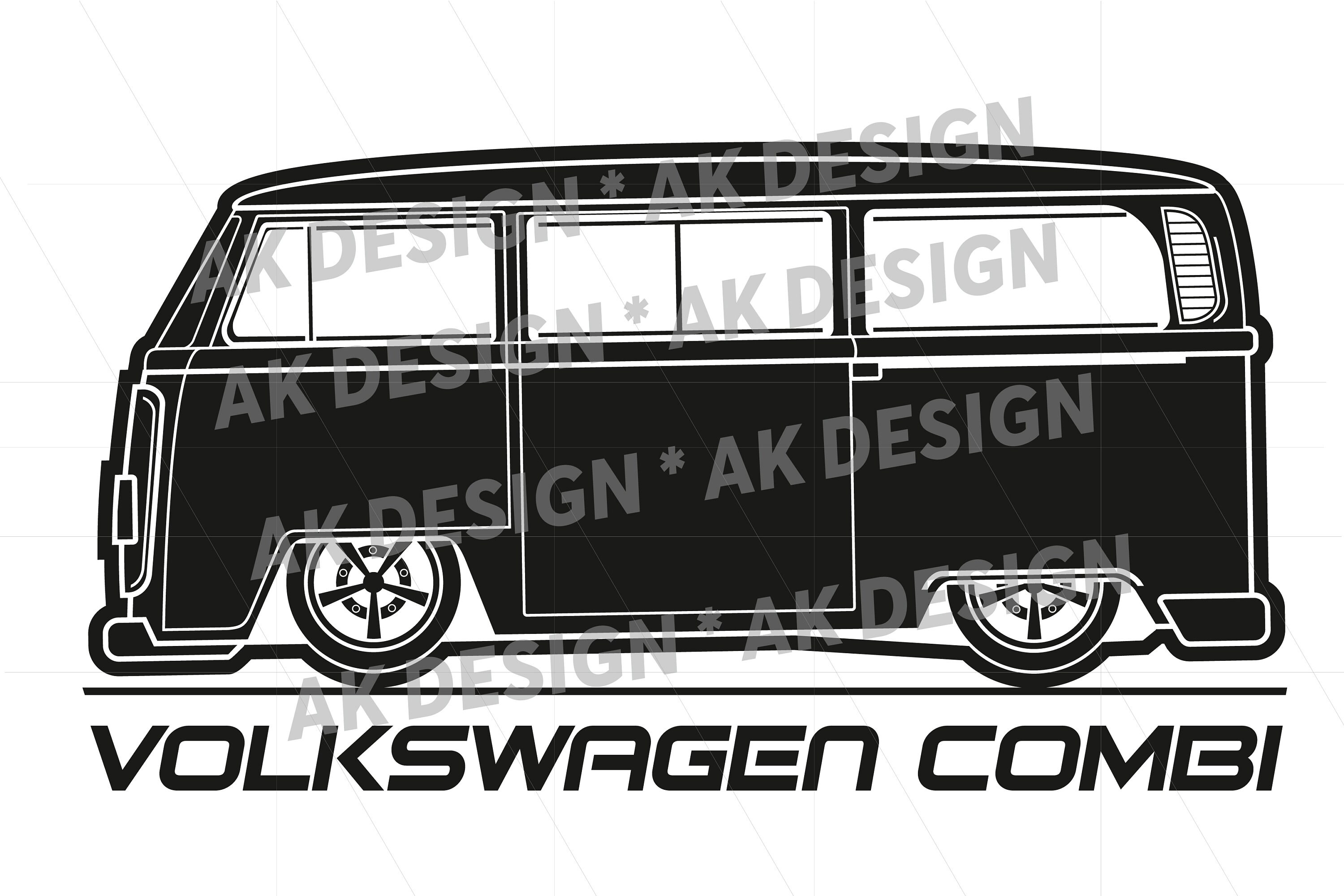 VW Combi Wall Sticker - Etsy