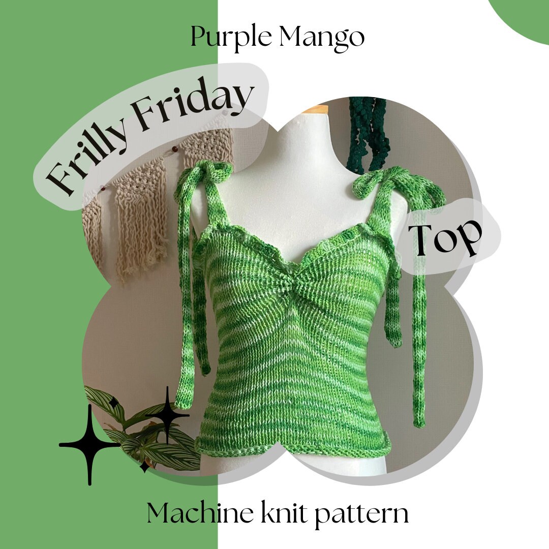 Frilly Friday Top Easy Sentro Machine Knit Pattern - Etsy