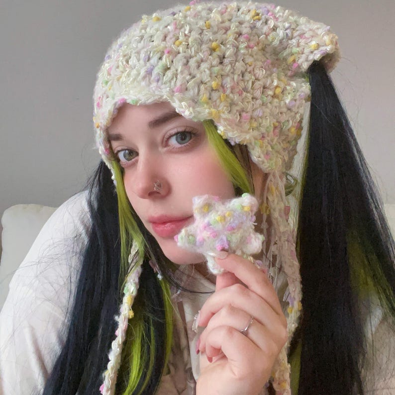 Kitty Tail Bonnet - Crochet Pattern - Etsy