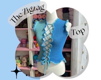 OFF SHOULDER Top Knitting PDF Pattern for Sentro Knit Machine or Addi Express Easy Tank Top ...