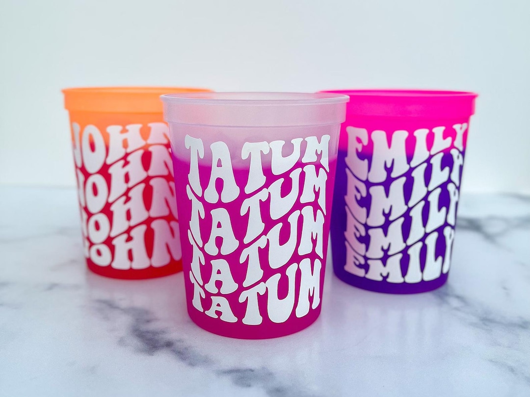 Personalized Color Changing Cups | Custom Bachelorette Party Favors ...