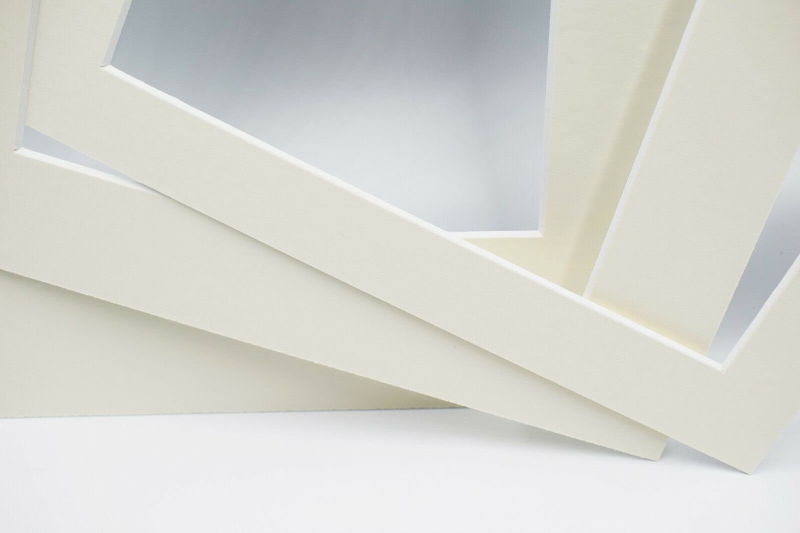 Ivory Bevel Cut Mount Board for Photo Picture Frame 1.4mm White Core ...