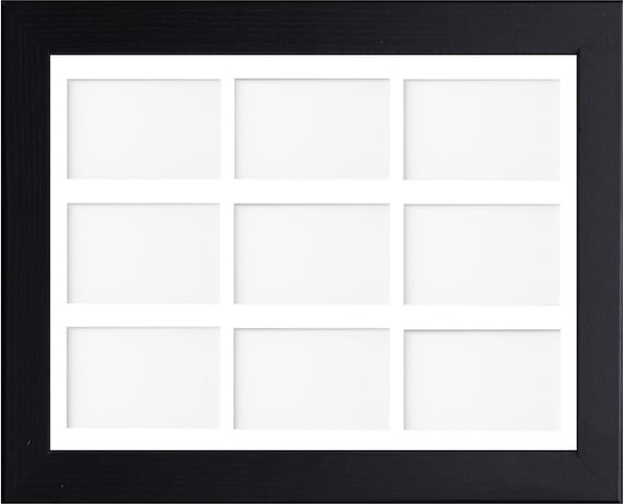 Multi Aperture Black Photo Picture Frame Holds 9 | Etsy UK